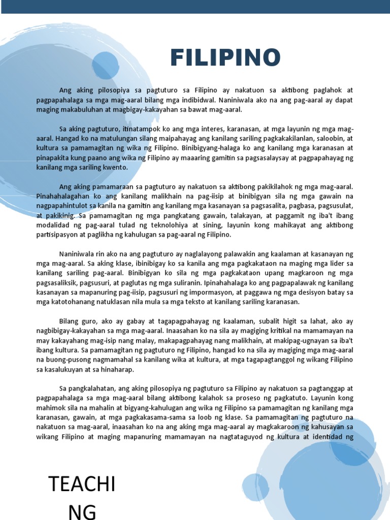 TP by Subject - by Quarter (4 Samples) - FILIPINO | PDF