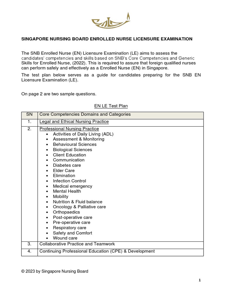 SNB en Le Test Plan With Sample Questions - 2023 | PDF