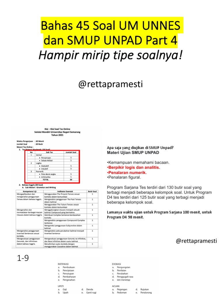 Materi dan Soal SMUP UNPAD Part 4 | PDF