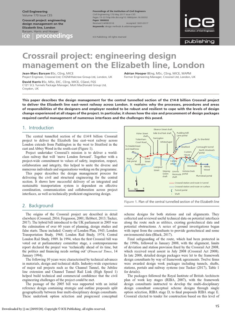 Crossrail Design Management Overview | PDF