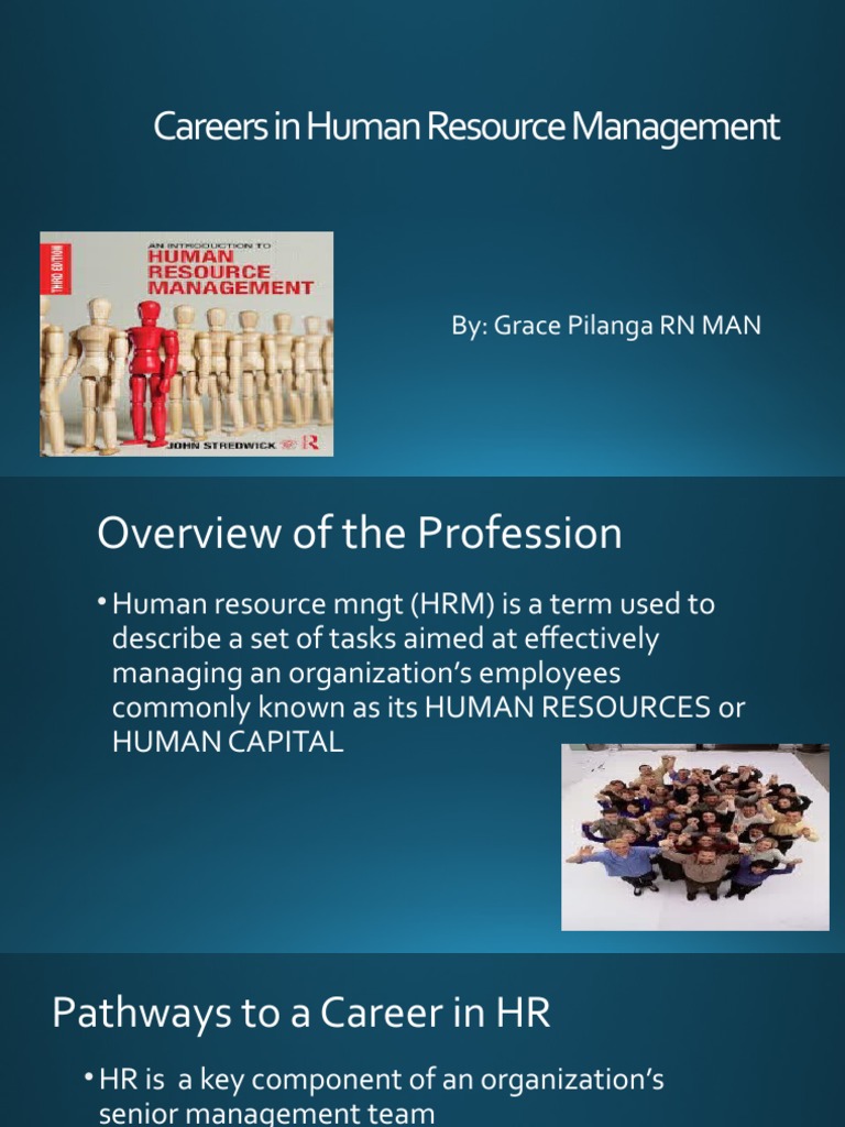 Careers in Human Resource Management | PDF