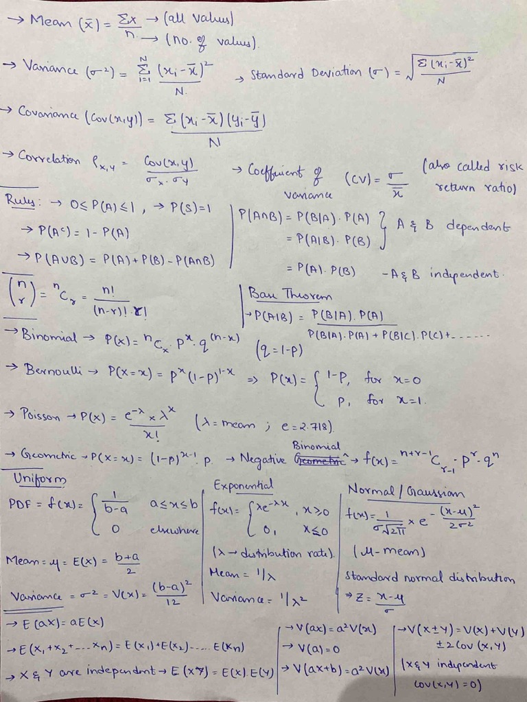 Quant_CheatSheet | PDF