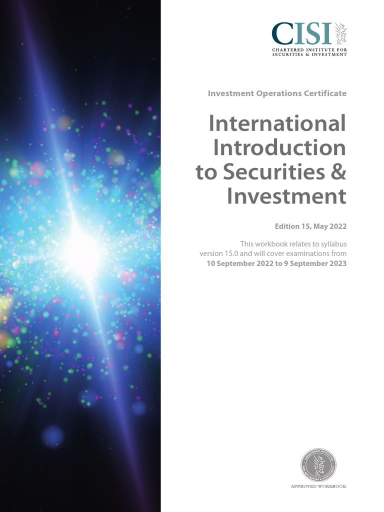 International Introduction To Securities & Investment Ed15-1-10 | PDF | Stocks | Investment Fund