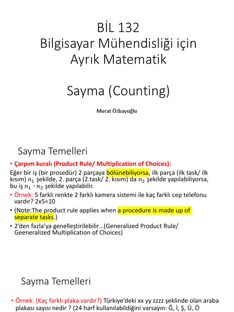 10.ders 10.2 Sayma | PDF
