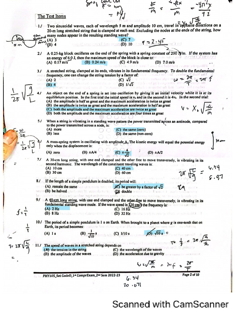 Physics EXAM 1 | PDF