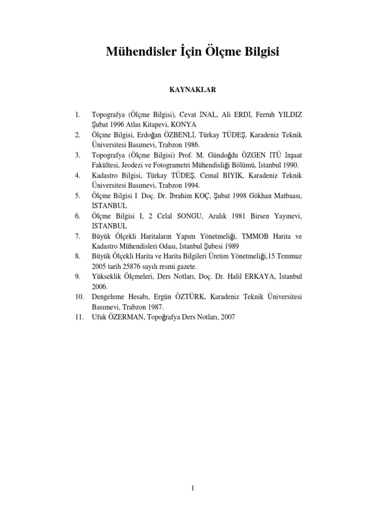 Olcme Bilgisi 1 | PDF