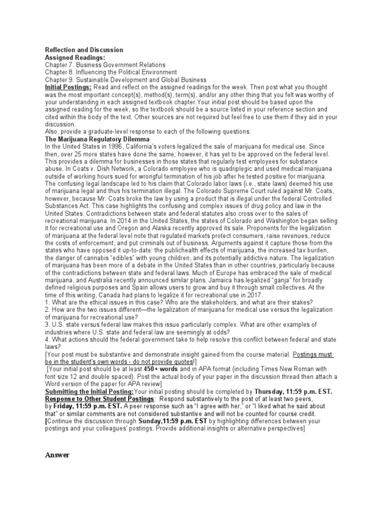 Reflection and Discussion Week 4 Managing Ethics | PDF