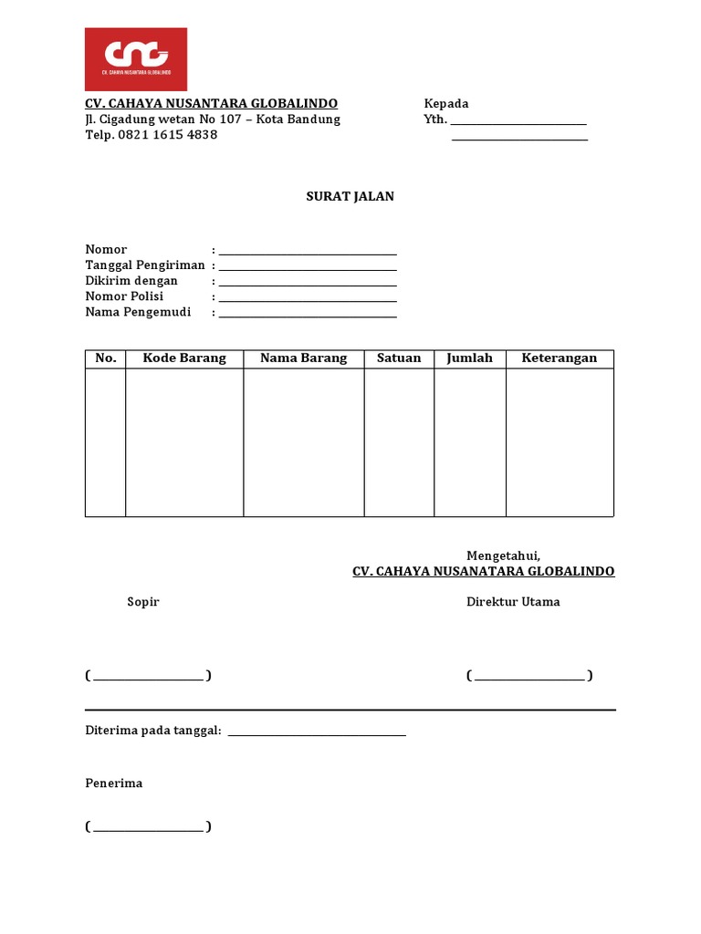 Surat Jalan | PDF