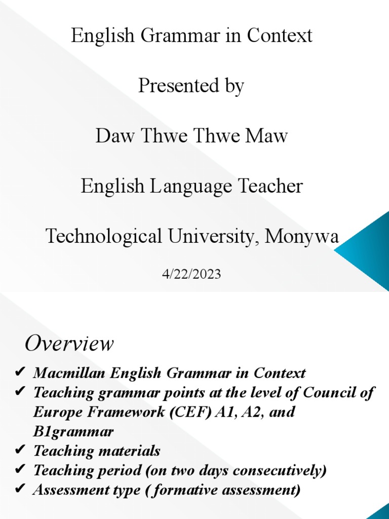 English Grammar in Context | PDF | Verb | English Language