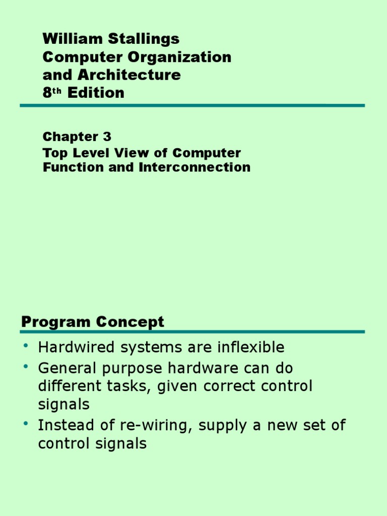 Lesson 3 - Top Level View of Computer Function and Interconnection ...