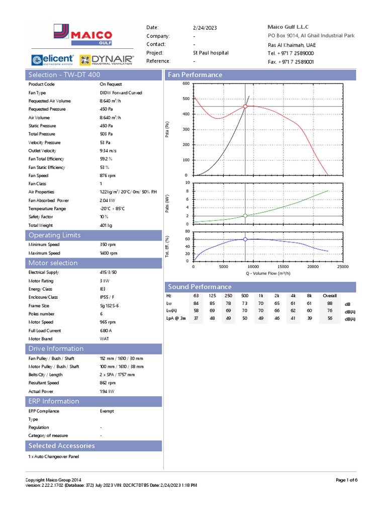 TW-DT 400 Dynair Data Sheet | PDF | Pressure | Physical Quantities