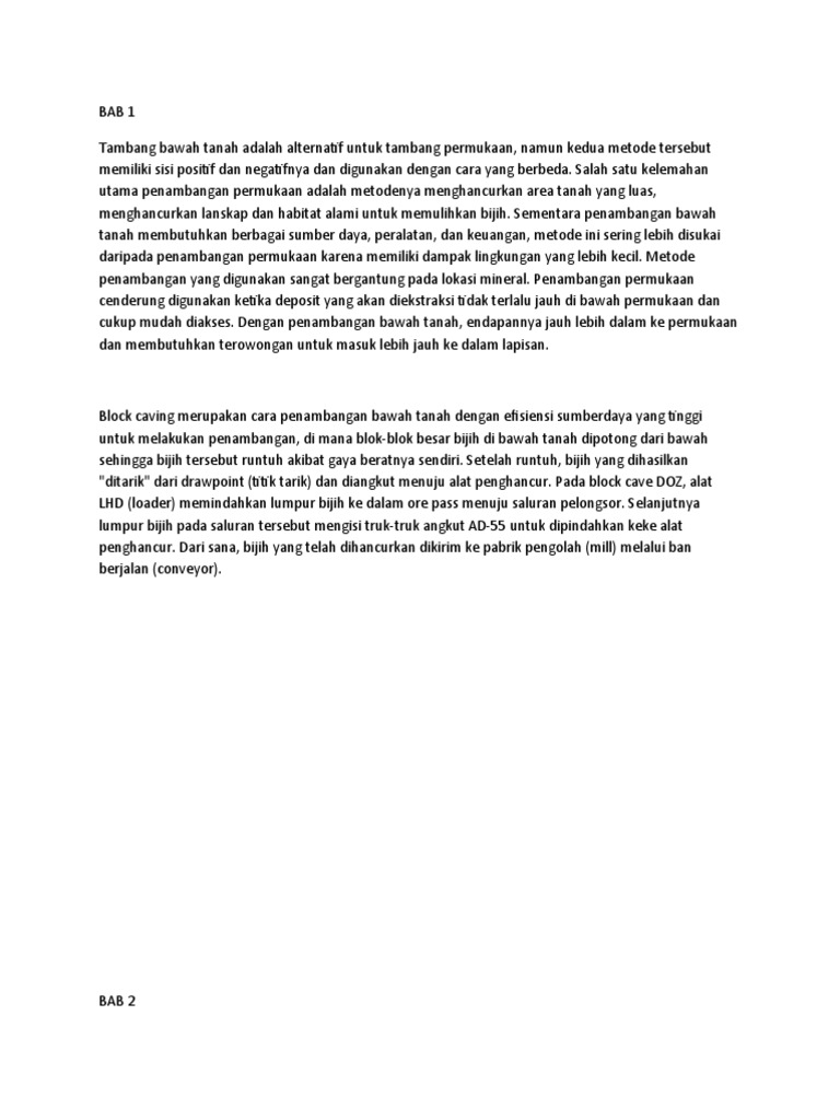 Block Caving Method | PDF