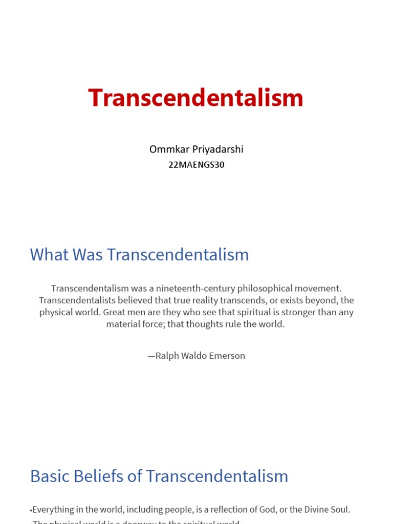 Transcendentalism, Ommkaar | PDF