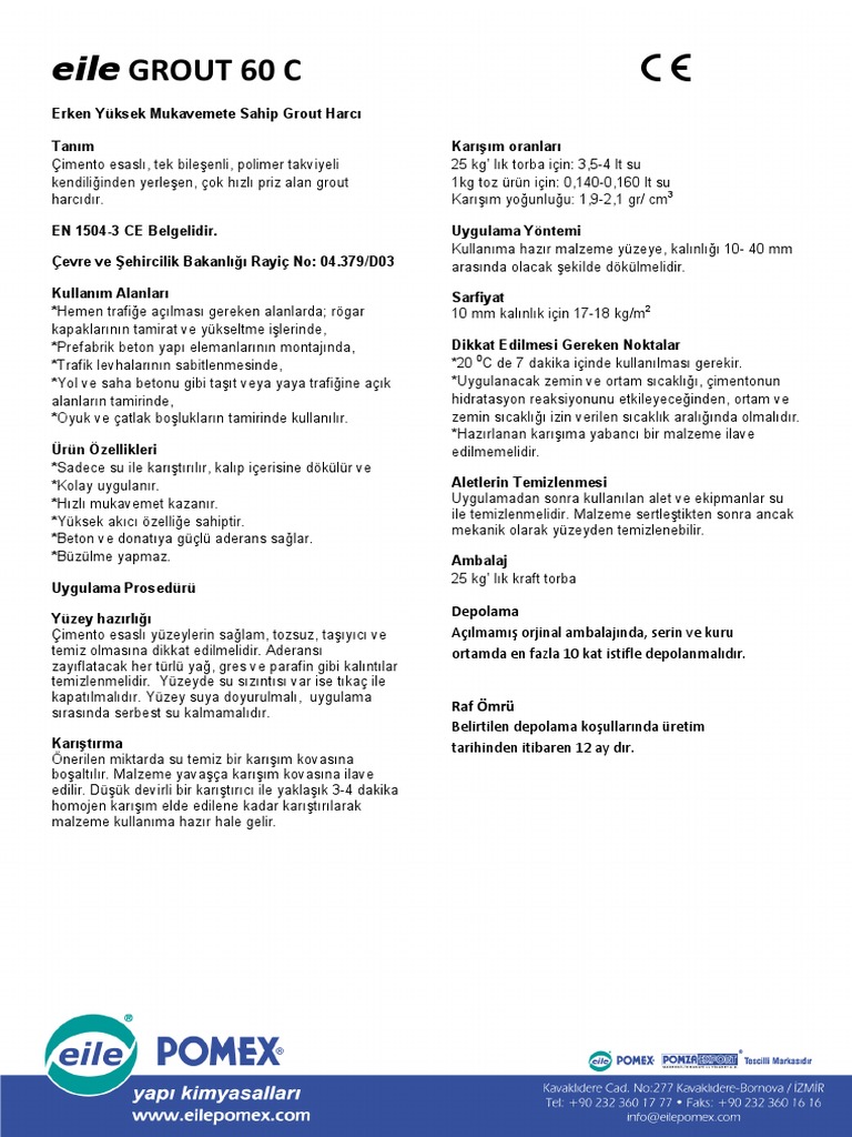 Eile GROUT 60 C | PDF