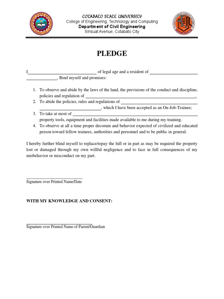 Student Pledge | PDF