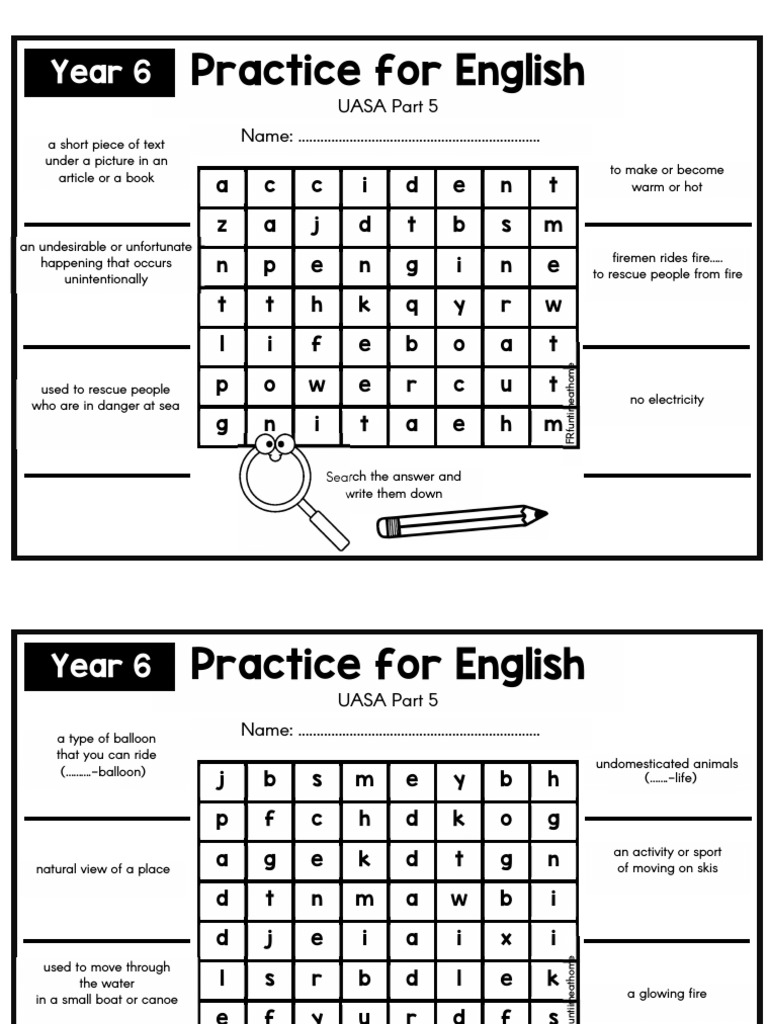 ENG Practice UASA Part 5 Yr 6 | PDF