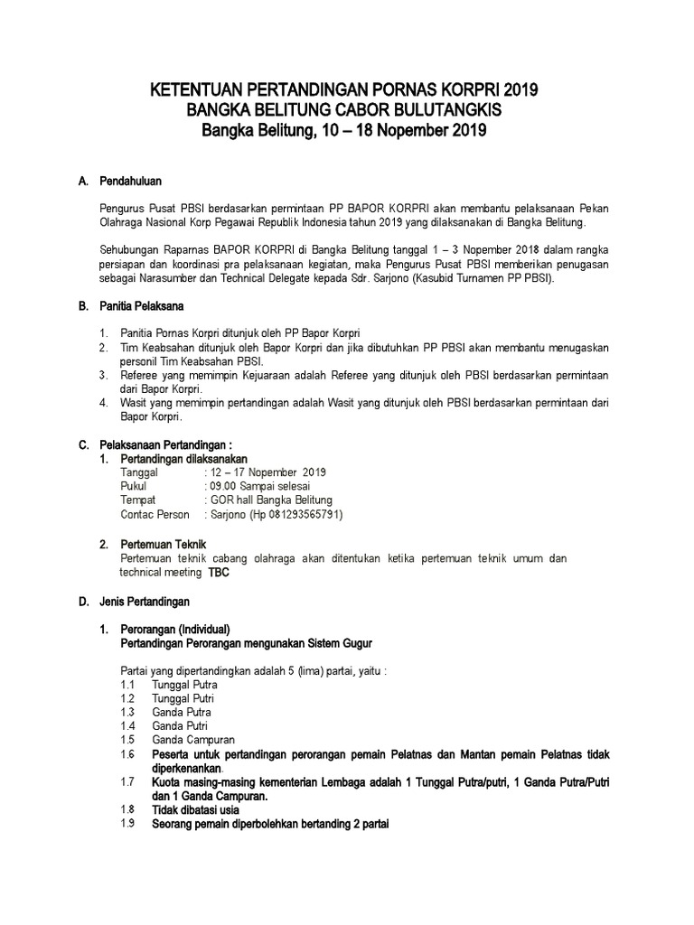 Prospektus Bulutangkis | PDF