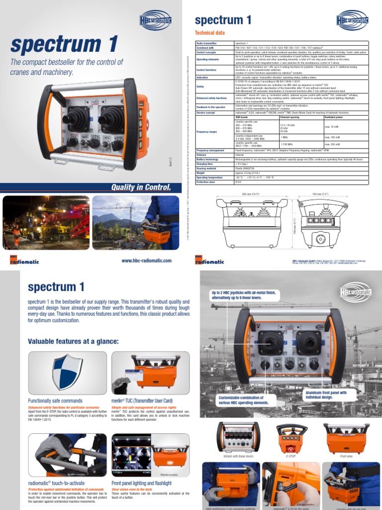 HBC Product Information Spectrum 1-2 | PDF