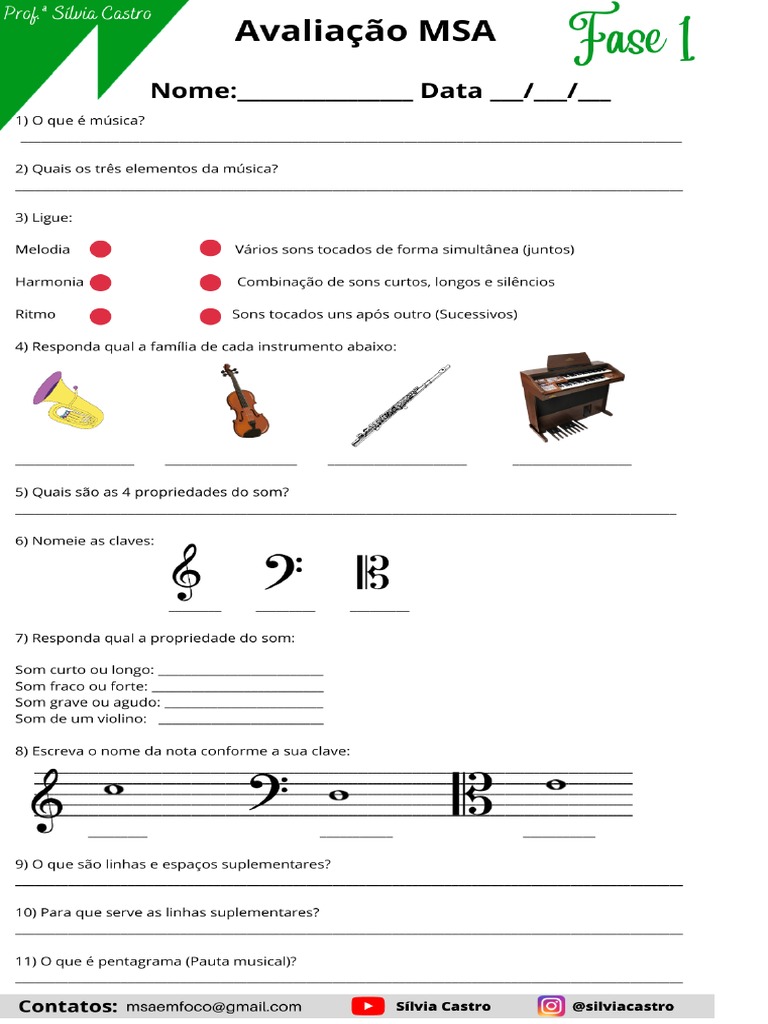Avaliação MSA Fase 1 | PDF