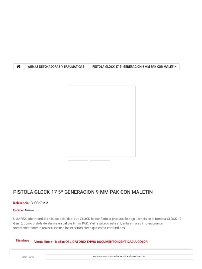 Pistola Glock 5 Generacion 17 9 MM Pak Con Maletin Incluido | PDF ...