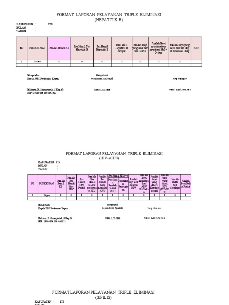 LAP TRIPEL ELIMINASI Mei 2023 | PDF