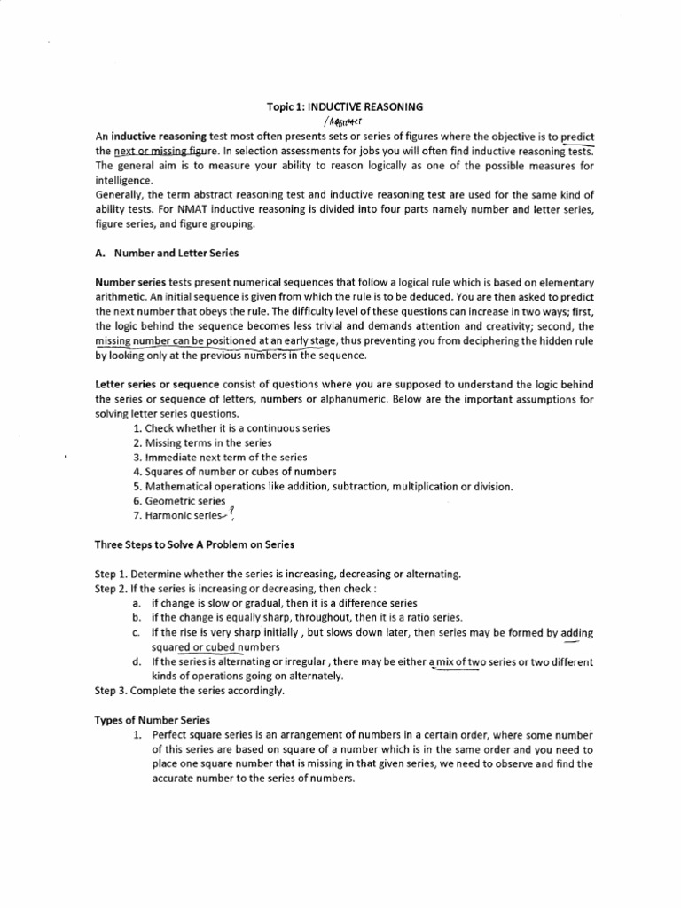 Inductive Reasoning | PDF