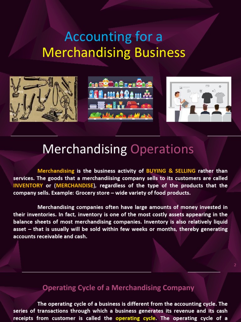 Accounting For A Merchandising Business | PDF