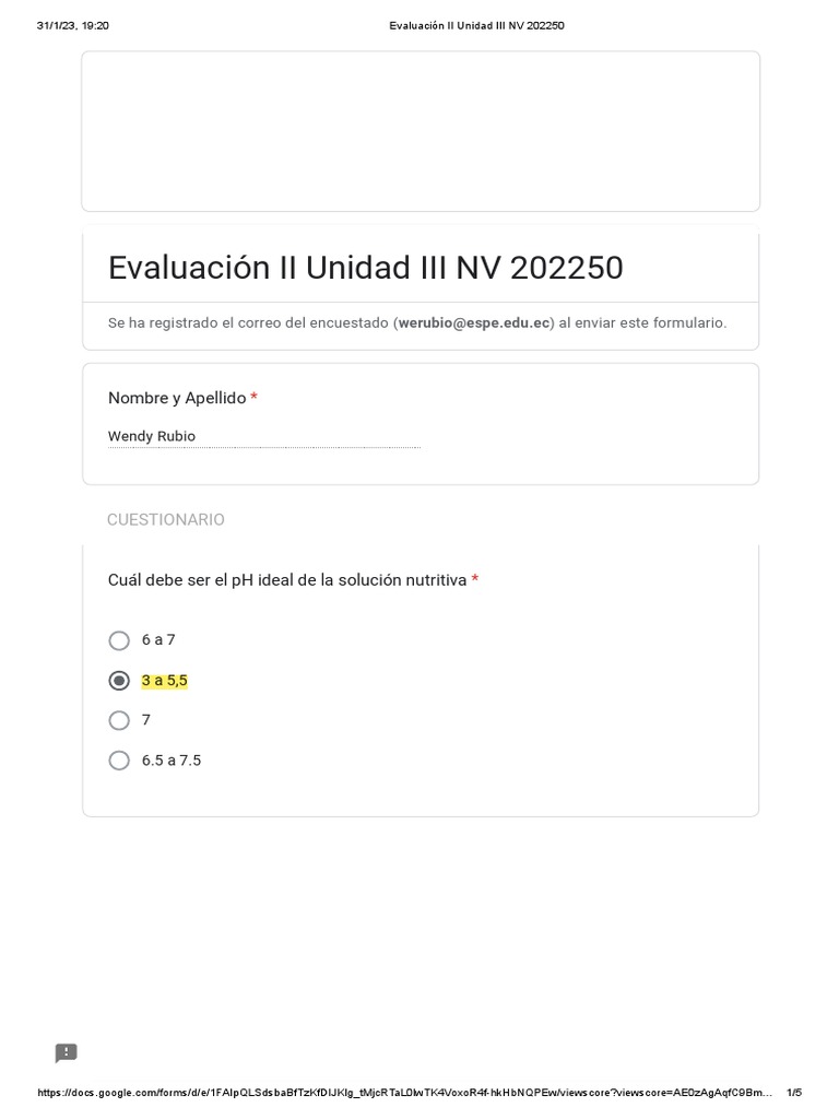 Evaluación II Unidad III NV 202250 | PDF