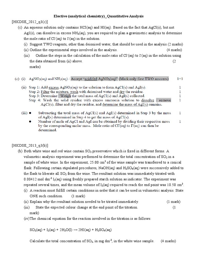 Analytical Chem - 02 - Quantitative Analysis | PDF | Titration | Chemistry