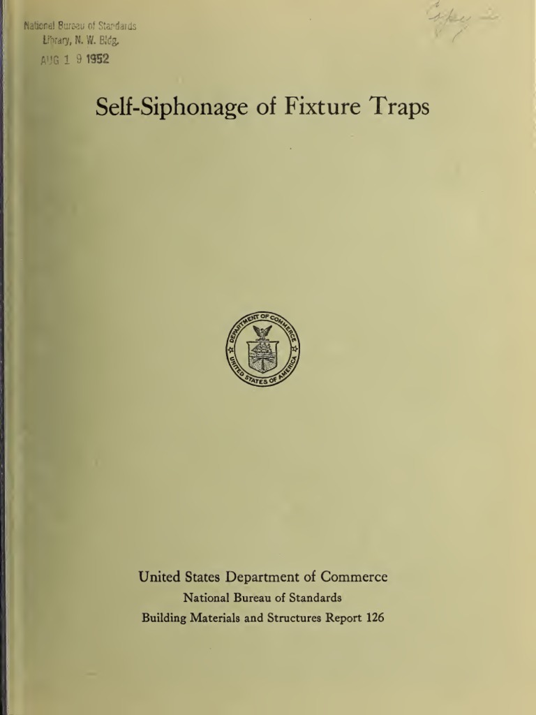 Self-Siphonage: Traps | PDF | Materials | Hydraulic Engineering