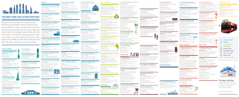 New York City Tourist Map PDF Guide | PDF | New York City | Broadway ...