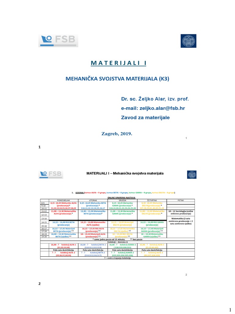 K3 Predavanja - 1. Dio | PDF