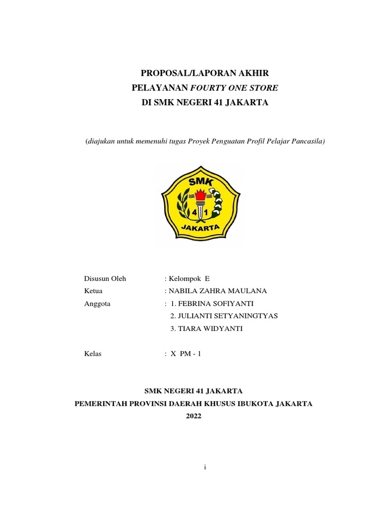 PROPOSAL P5BK KELOMPOK E PM-1 (Repaired) | PDF