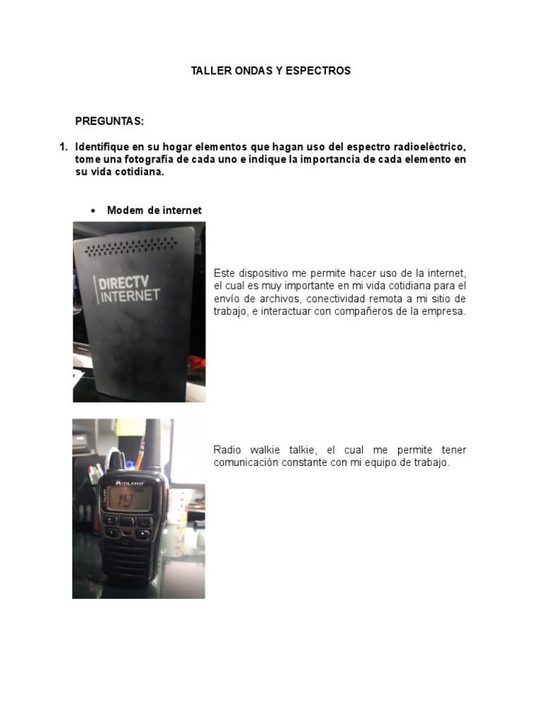 Dispositivos y Frecuencias del Espectro | PDF