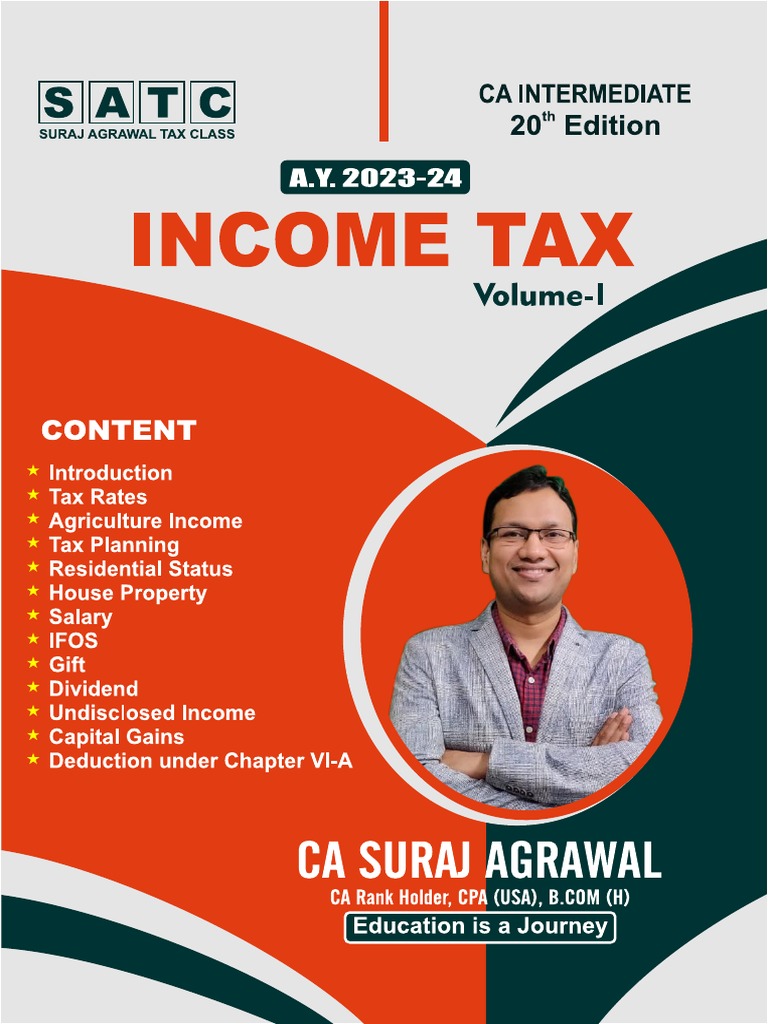 Income Tax Guide for CA Intermediate 2023 | PDF | Expense | Taxes