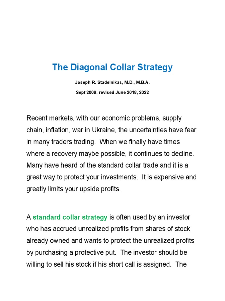 Diagonal Collar Strategy Explained | PDF | Finance & Money Management