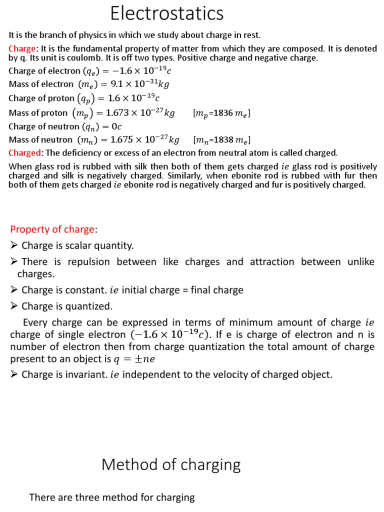 Electrostatics | PDF