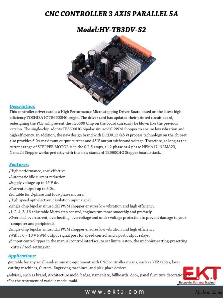 415 CNC Controller 3 Axis Parallel 5a | PDF