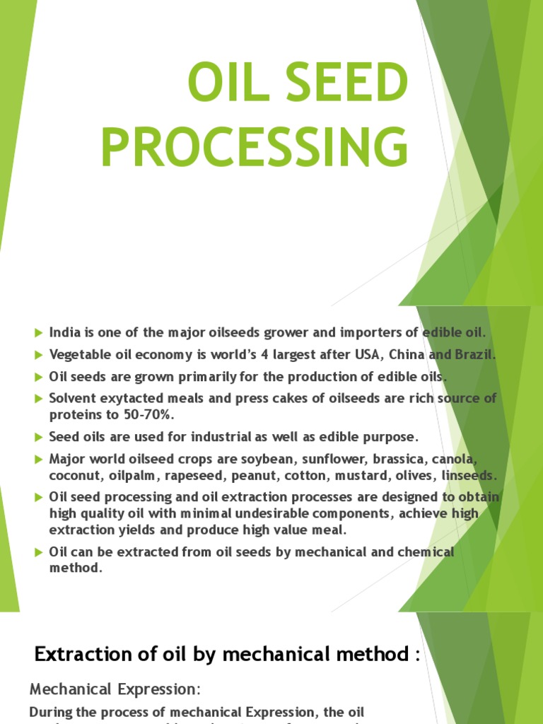 Oil Seed Processing | PDF
