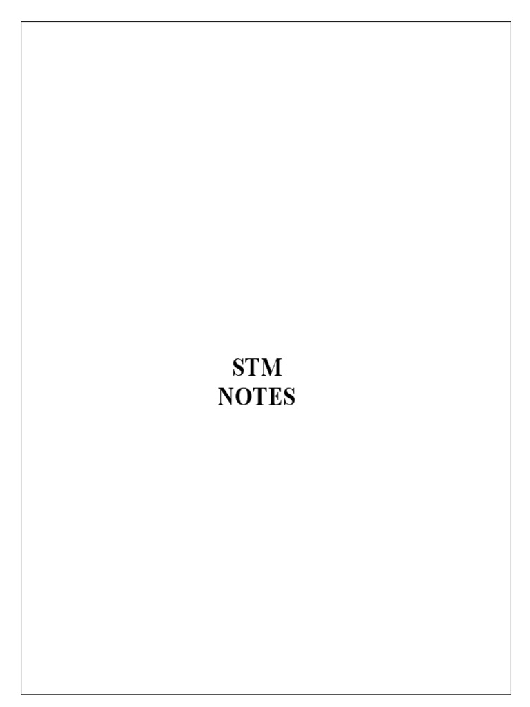 STM Notes | PDF