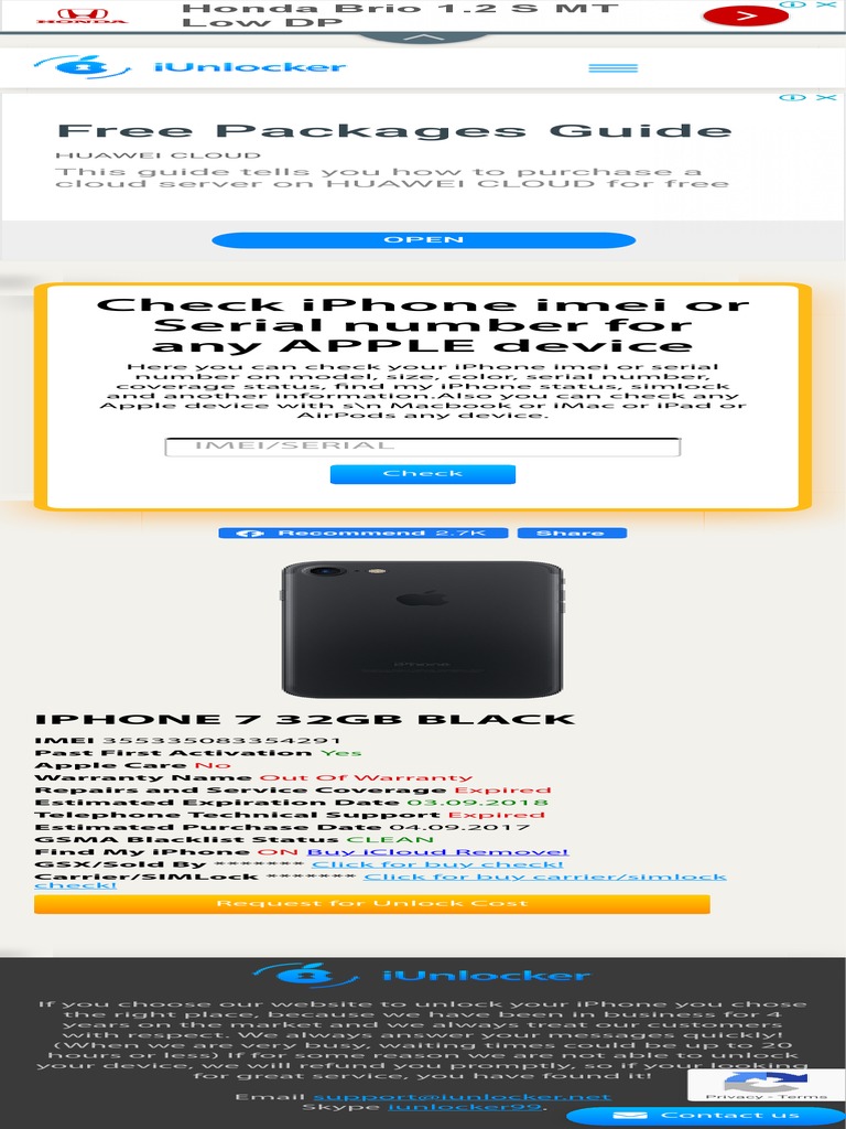 Check iPhone IMEI and Serial Numbers | PDF