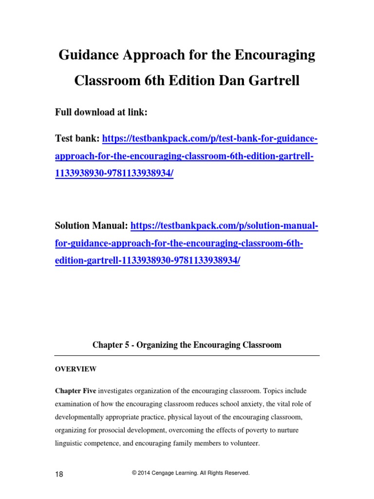 Guidance Approach For The Encouraging Classroom 6th Edition Dan ...