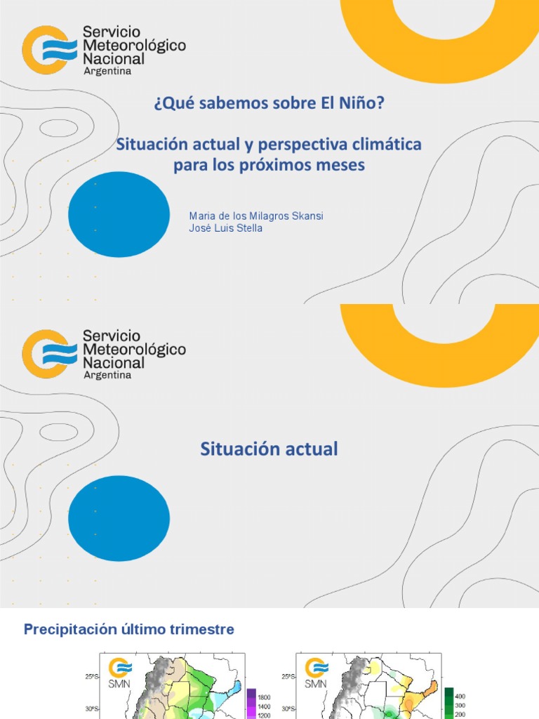 Informe El Niño - Servicio Meteorológico Nacional | Descargar gratis PDF | El niño | Precipitación