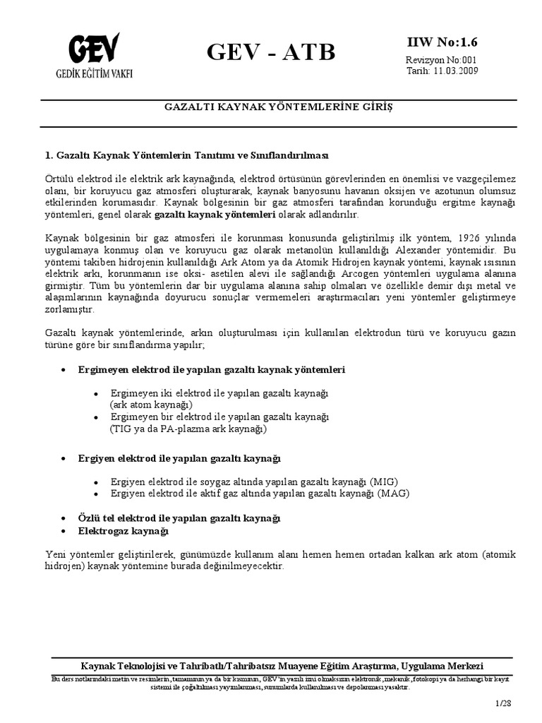 Gev - Atb: IIW No:1.6 | PDF