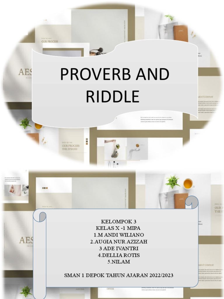 Presentasi-WPS Office Background 1 (Autosaved) PPT INGGRIS MINAT | PDF | Riddle | Proverb