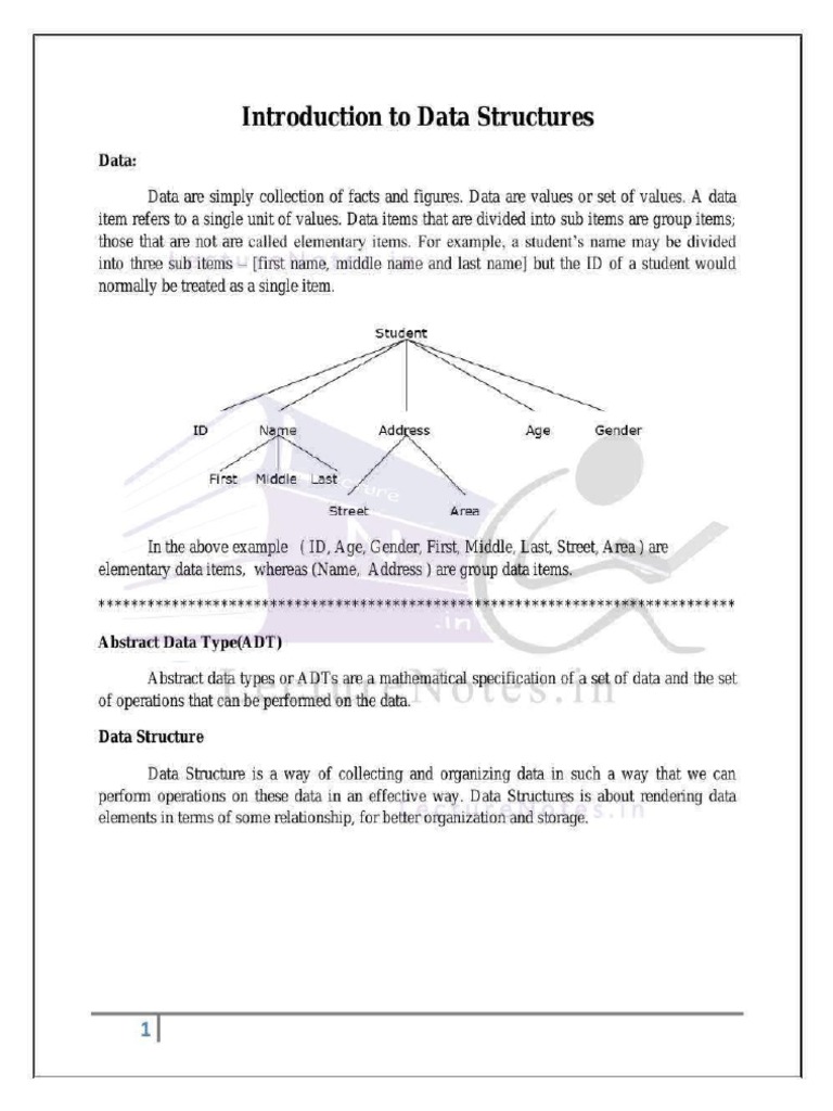 Note For Data Structure - Backbencher - Club | PDF