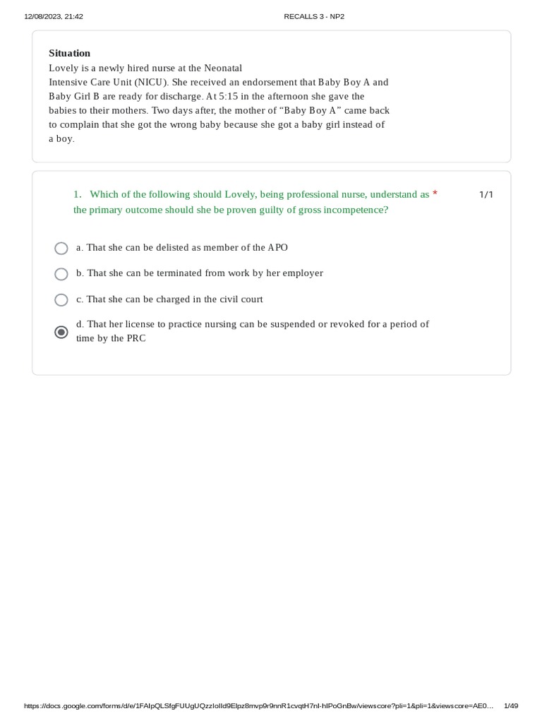 Recalls 3 - Np2 | PDF