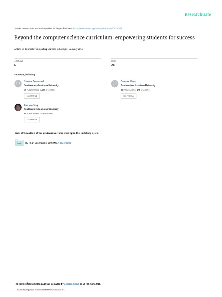 Beyond The Computer Science Curriculum Empowering | PDF
