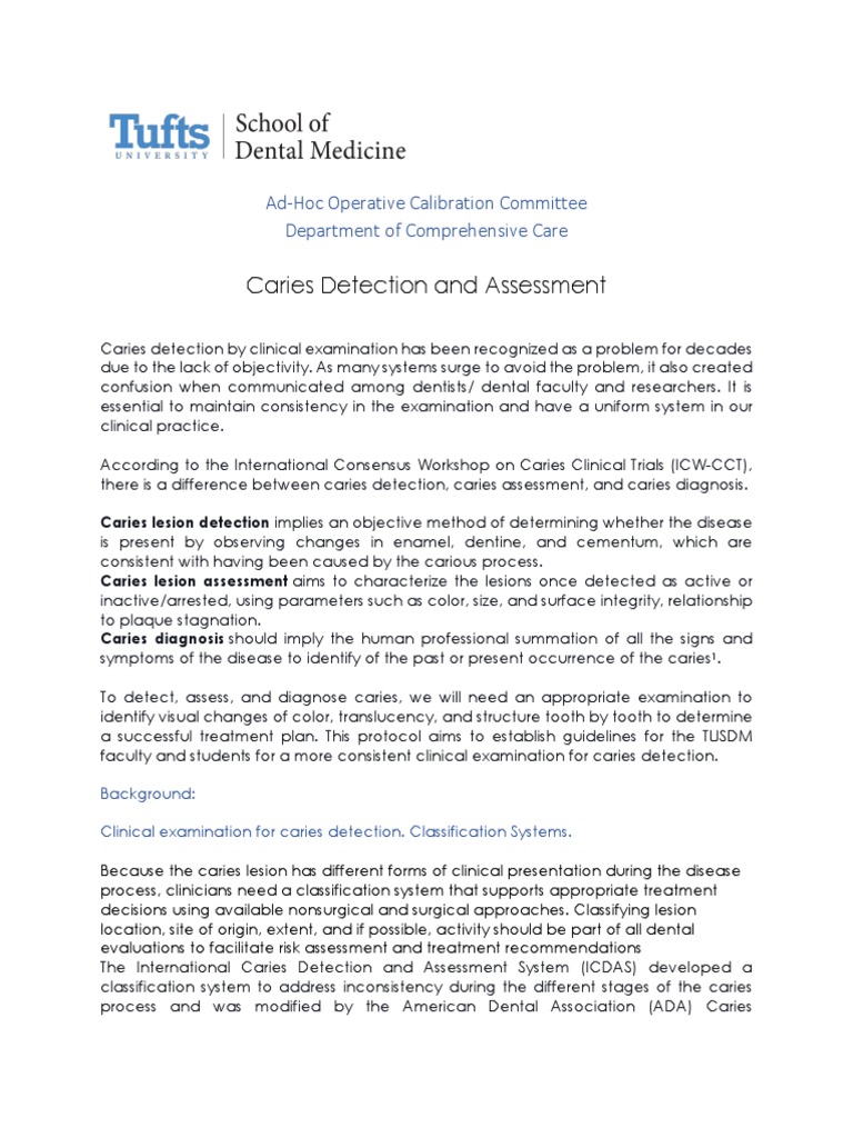 Caries Detection And Assessment Pdf