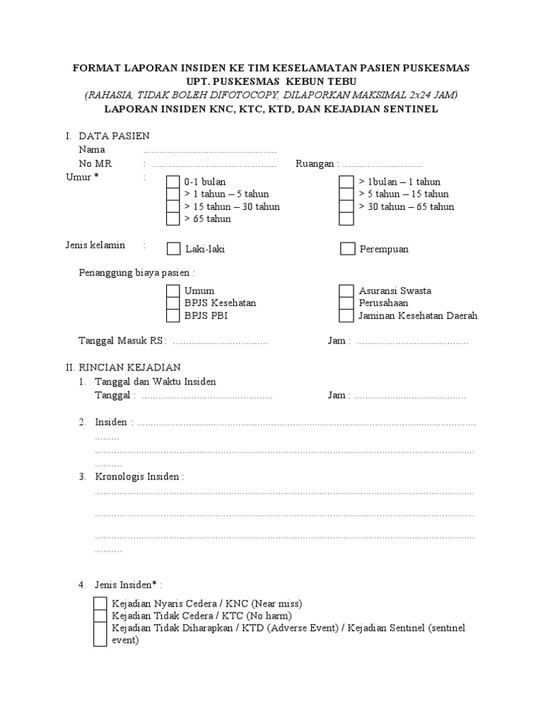Ep 5 Format-Laporan-Ktd KTC KPC KNC | PDF